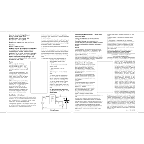 Hunter Ceiling Fan Dual Switch Wiring | Shelly Lighting